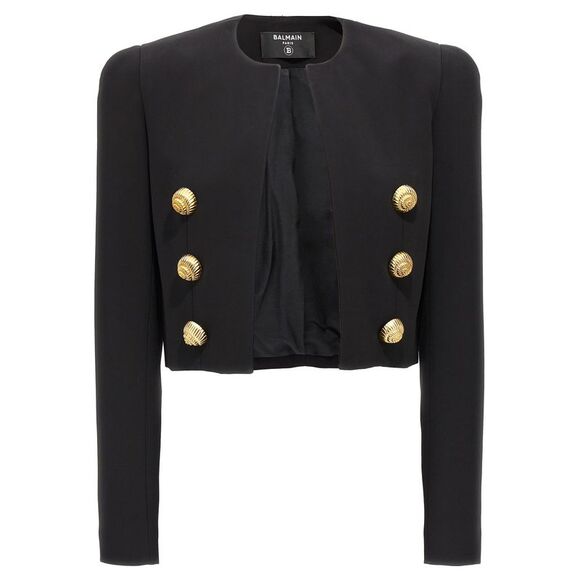 Balmain | Jackets & Coats | Balmain Women Chiocciola Button Short ...